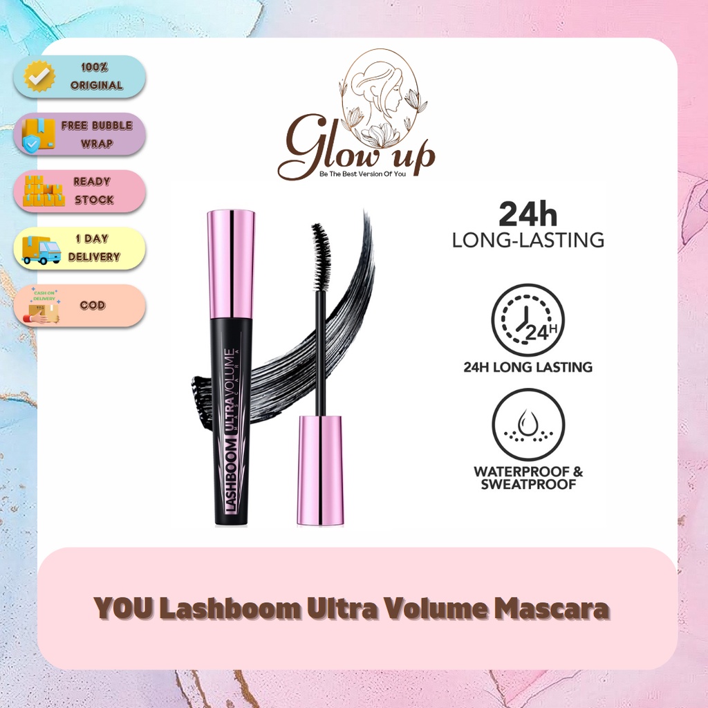 Jual GLOWUP YOU Lashboom Ultra Volume Mascara [Maskara Waterproof ...