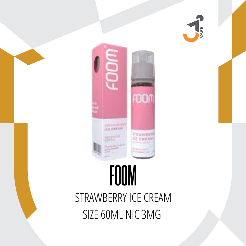 Jual FOOM STRAWBERRY ICE CREAM FREEBASE 60ML BY FOOM LAB FREEBASE E ...