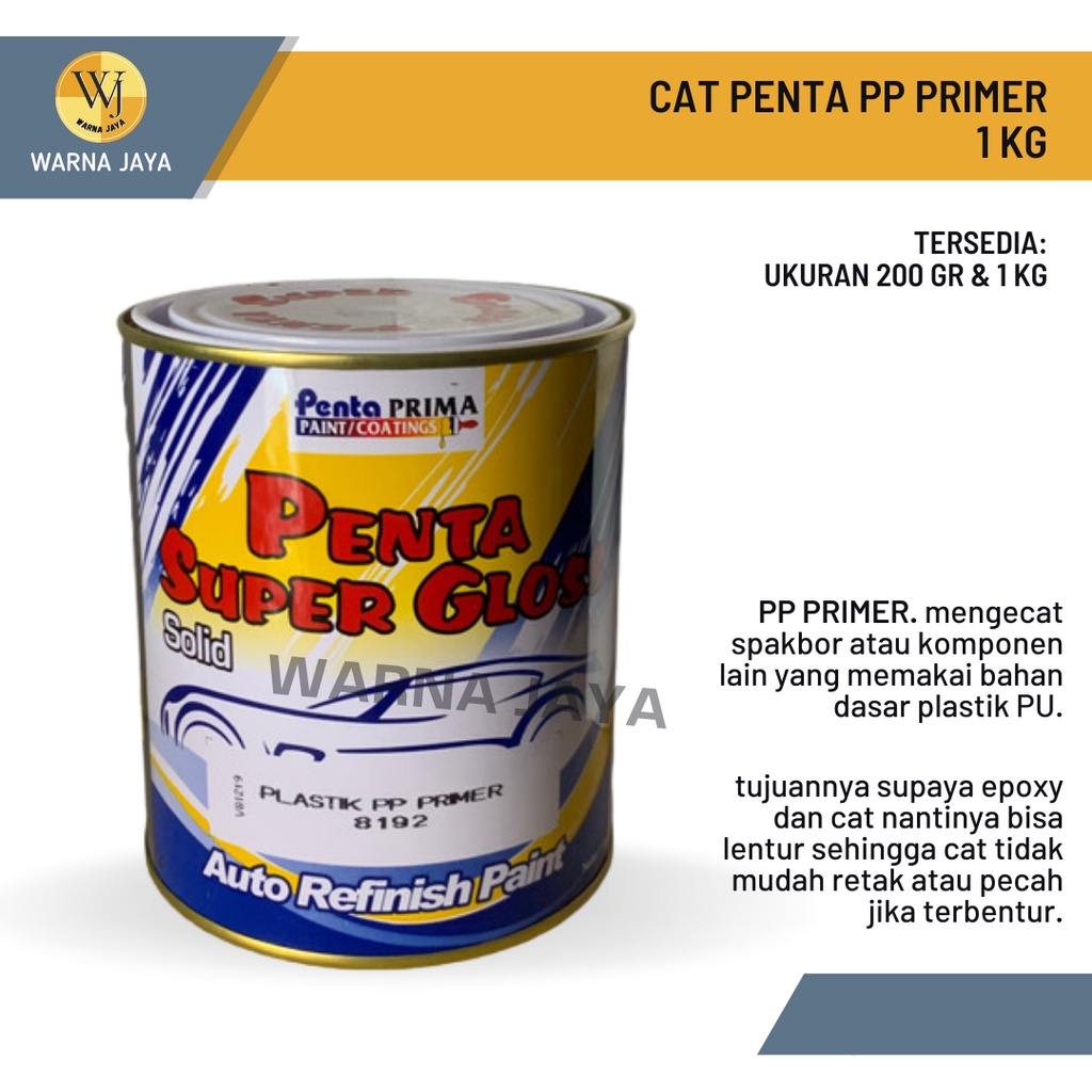 Jual Cat Penta PP Primer 1 Kg / Cat Dasar Plastik Penta 1Kg | Shopee ...