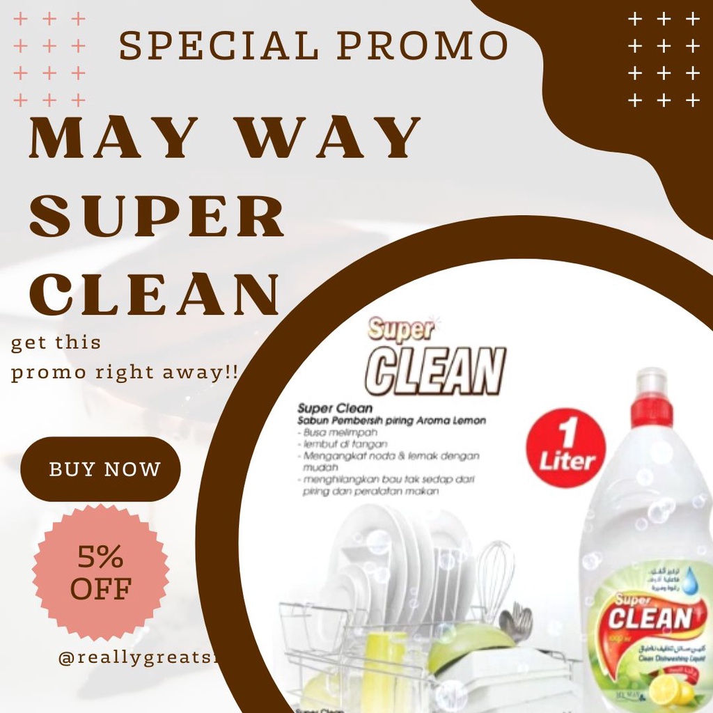 Jual SPECIAL PROMO||MY WAY CLEAN SABUN CUCI PIRING 1 LITER||Sabun Cuci ...