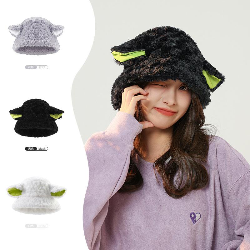 Jual [littlecrab] Topi Bucket Domba Lama Bulu Lembut Kuping Unik Sheep ...