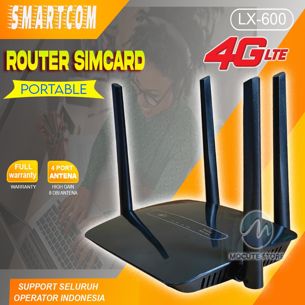 Jual Wifi Wireless Router 4G LTE CPE Smartcom LX600 150Mbps SIMCARD ...