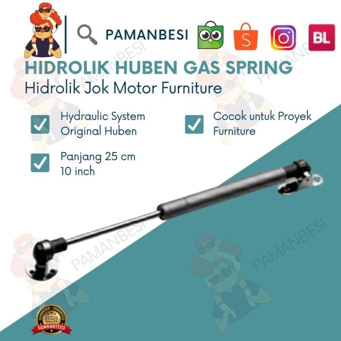 Jual HIDROLIK JOK MOTOR HUBEN / GAS SPRING HUBEN GS-100 N | Shopee ...