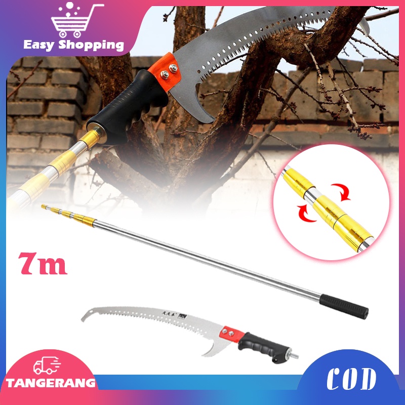 Jual 7m Gergaji Pemangkasan Cabang Tinggi Teleskopik Tree Pruner Pemangkasan Gergaji Untuk Pohon ...