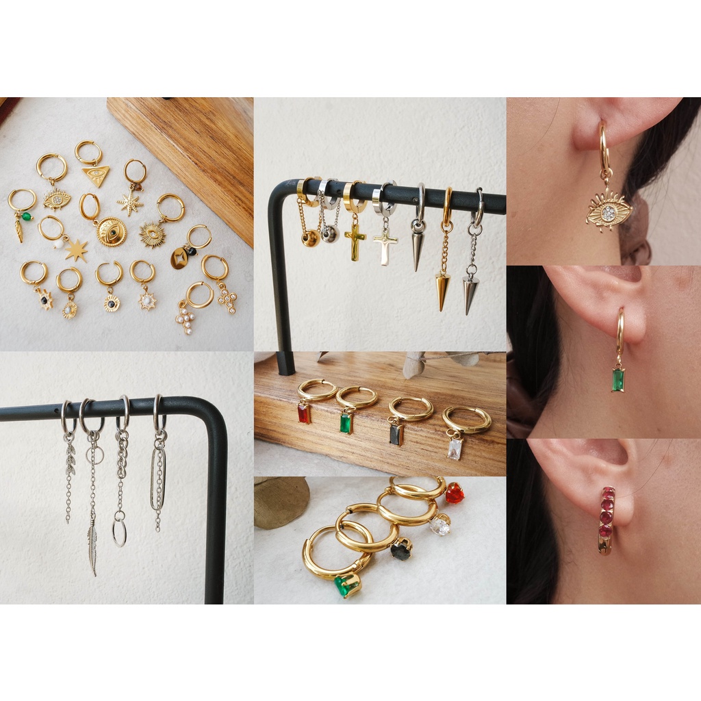 Jual ANTI KARAT (HARGA 1 BIJI) ANTING TINDIK PIERCING LOBE PIERCING ...