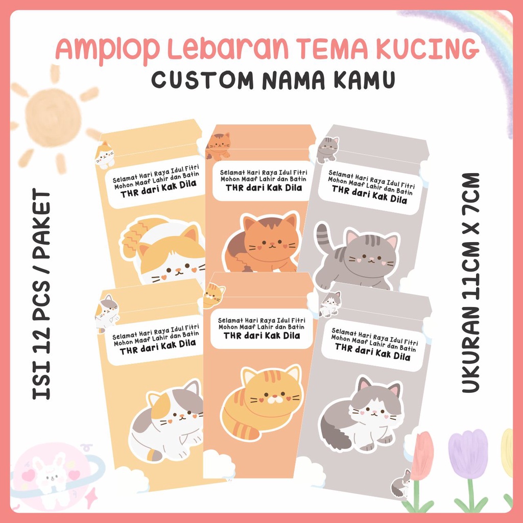 Jual AMPLOP LEBARAN TEMA KUCING | Shopee Indonesia