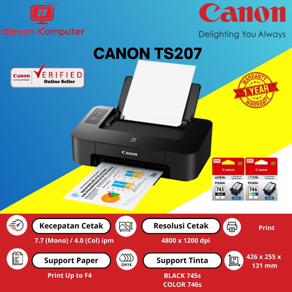 Jual Printer Canon Pixma TS207 TS307 | Shopee Indonesia