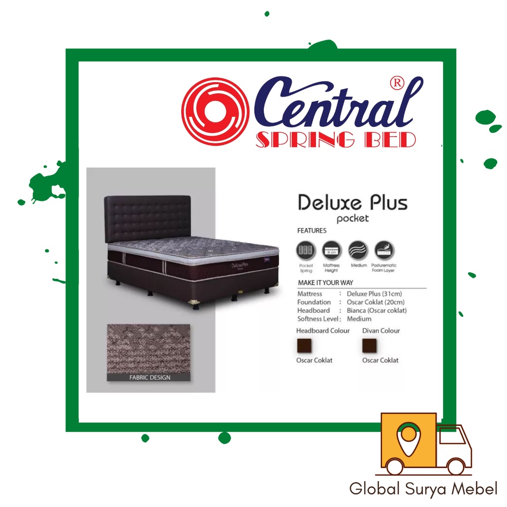 Jual Central Matras Kasur / Spring Bed Deluxe Plus Pocket | Shopee ...