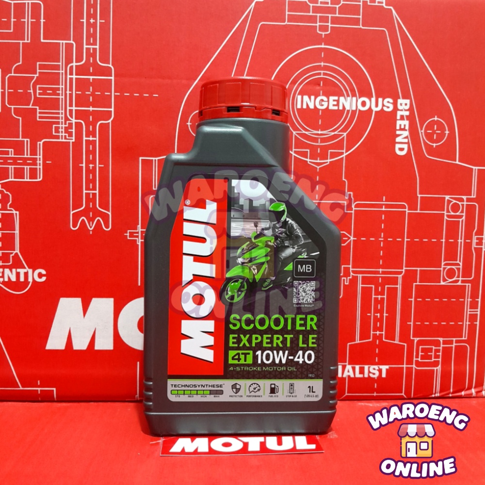 Jual MOTUL SCOOTER EXPERT LE 10W30 & 10W40 TECHNOSYNTHESE 0.8L & 1L OLI ...
