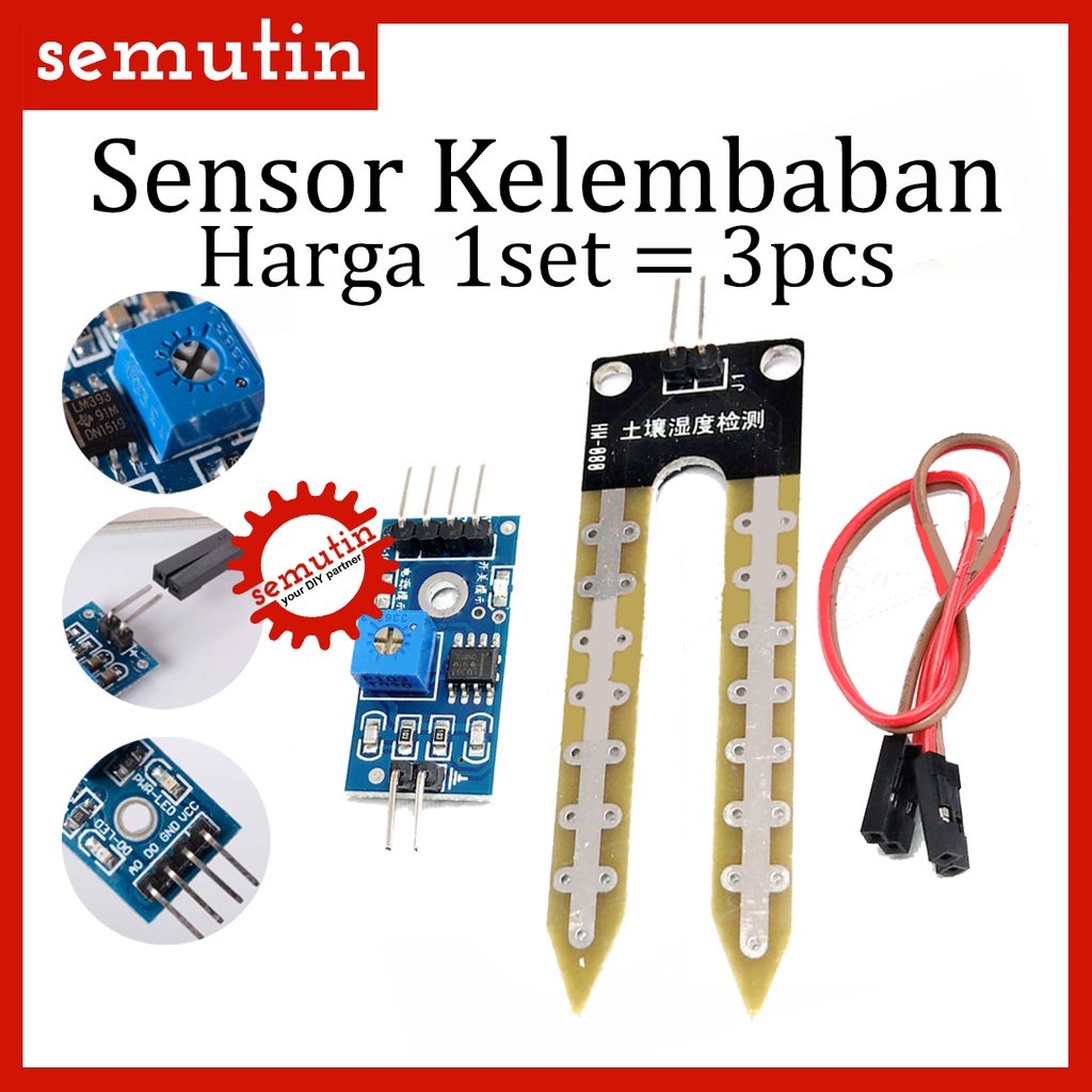 Jual Modul Sensor Kelembaban Tanah / Module Deteksi Soil Moisture ...