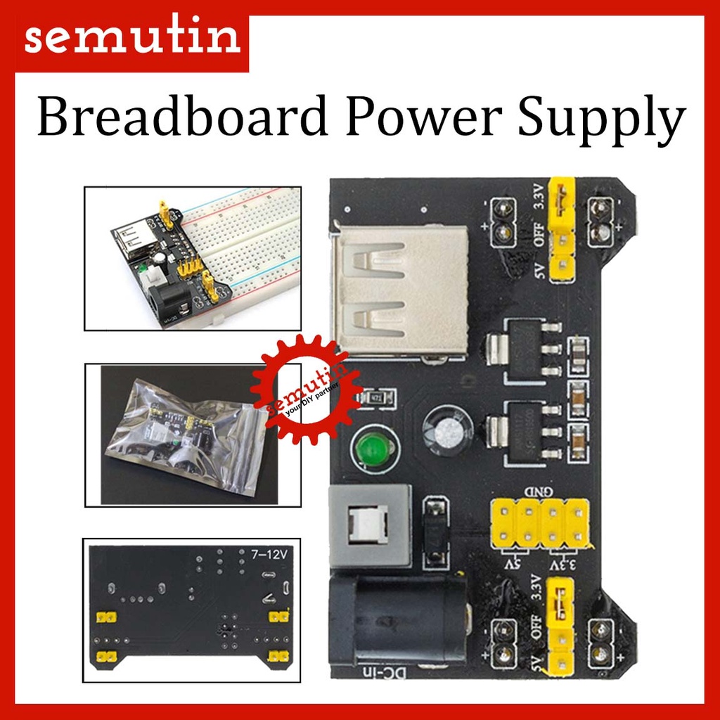 Jual Breadboard Power Supply MB102 / MB-102 Module 5V 3.3V For Project Board | Shopee Indonesia