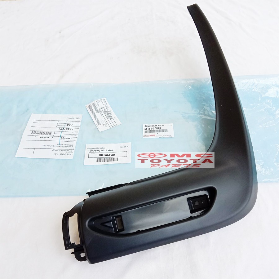 Jual Lis List Extension Bumper belakang Kanan Toyota Sienta 52161-0D070 ...