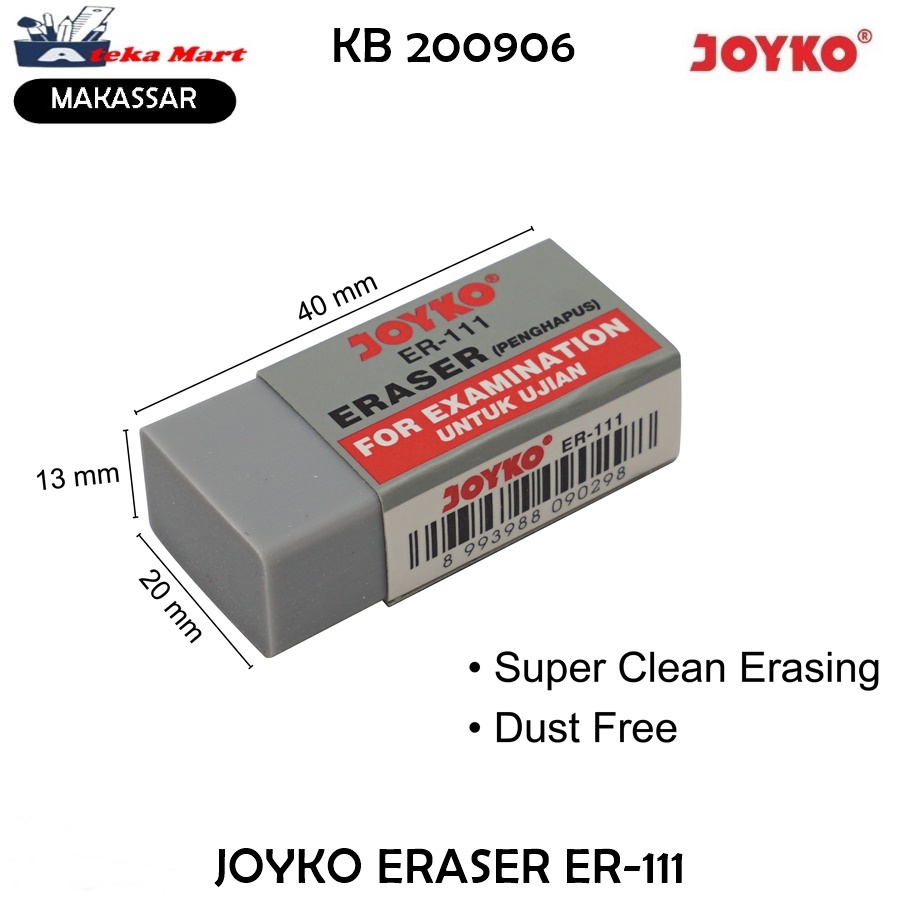 Jual [PCS] JOYKO ERASER ER-111 / PENGHAPUS PENSIL | Shopee Indonesia