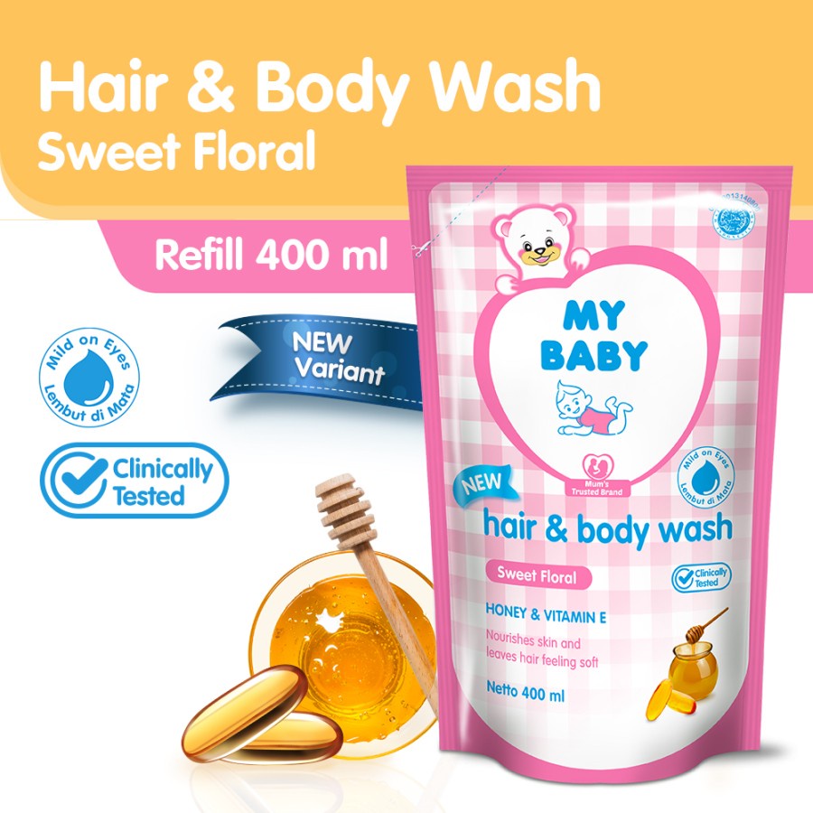 Jual My Baby Hair & Body Wash Sweet Floral 400mL | Shopee Indonesia