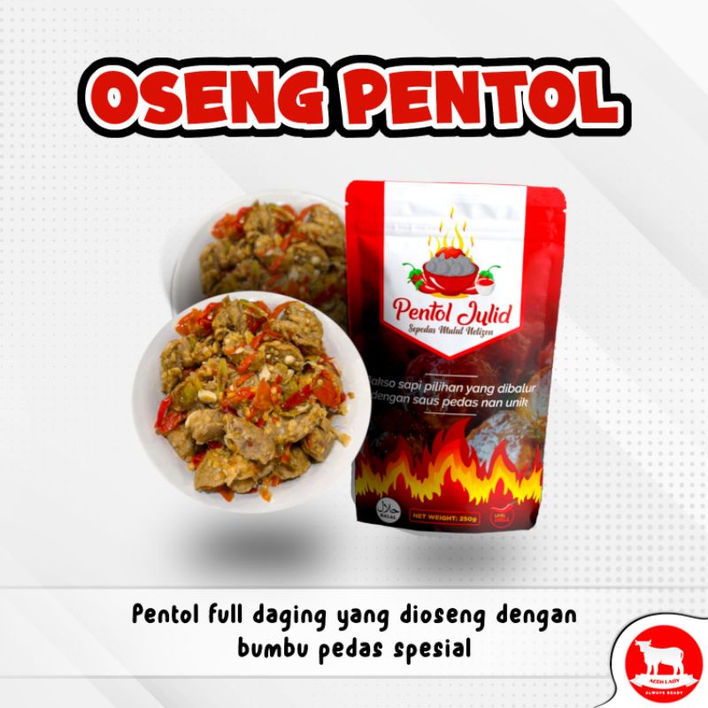 Jual Oseng Pentol - Pedasnnya juara/ Bakso Pentol Full Daging / Tumis ...