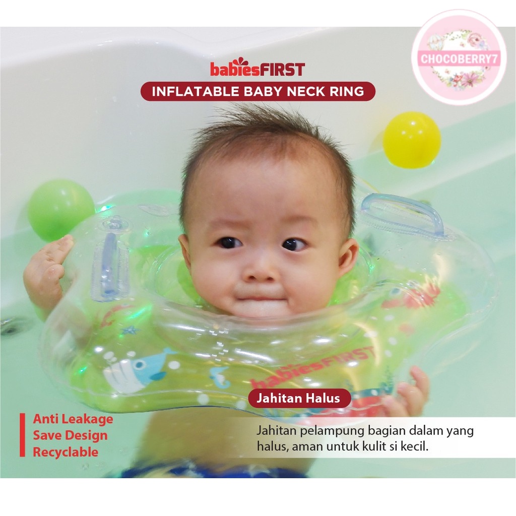 Jual [FREE POMPA] babiesFIRST Inflatable Baby Swim Neck Ring BF301/ Ban ...