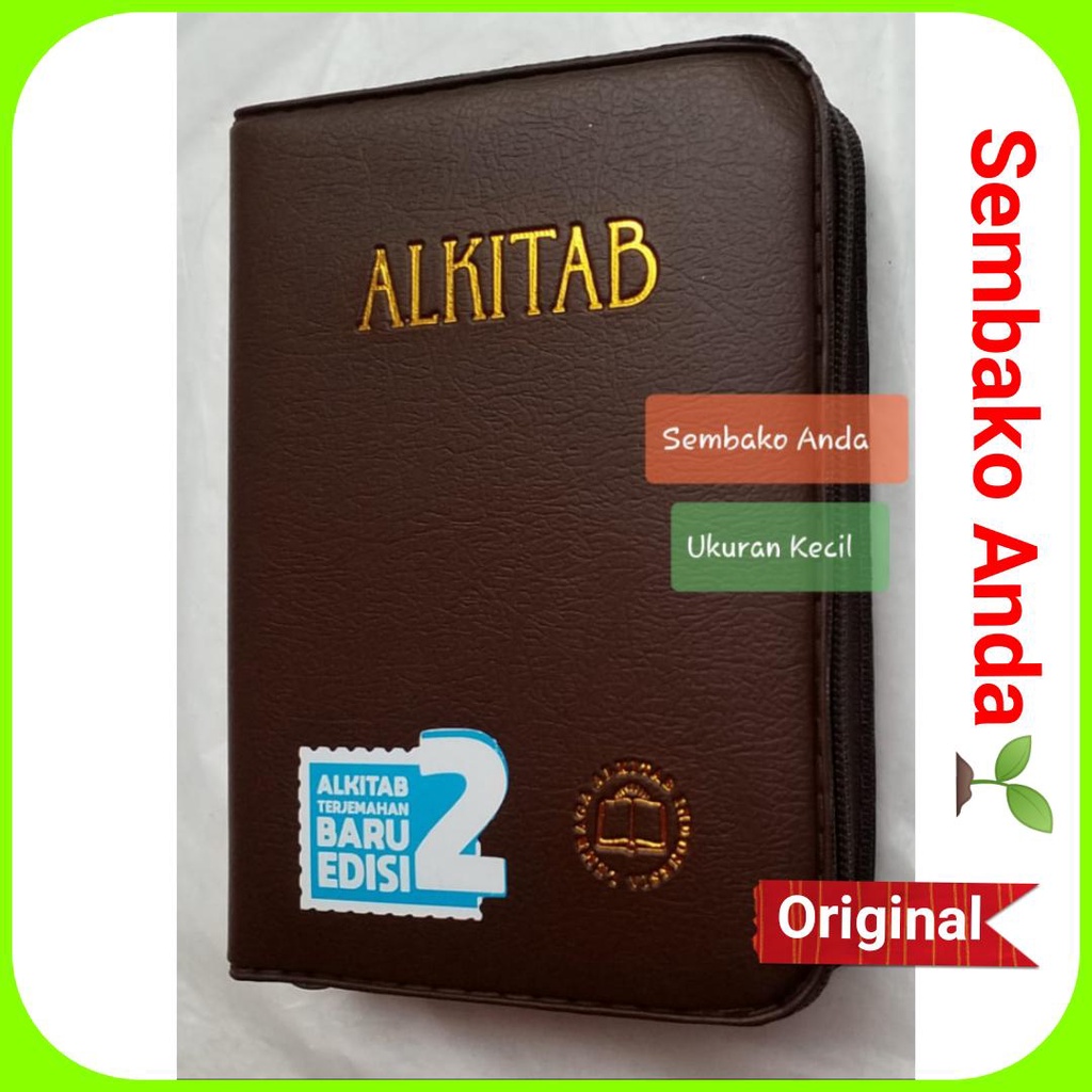 Jual A) Alkitab Ukuran Kecil. Sampul Imitasi Resleting. Kristen. Cover ...