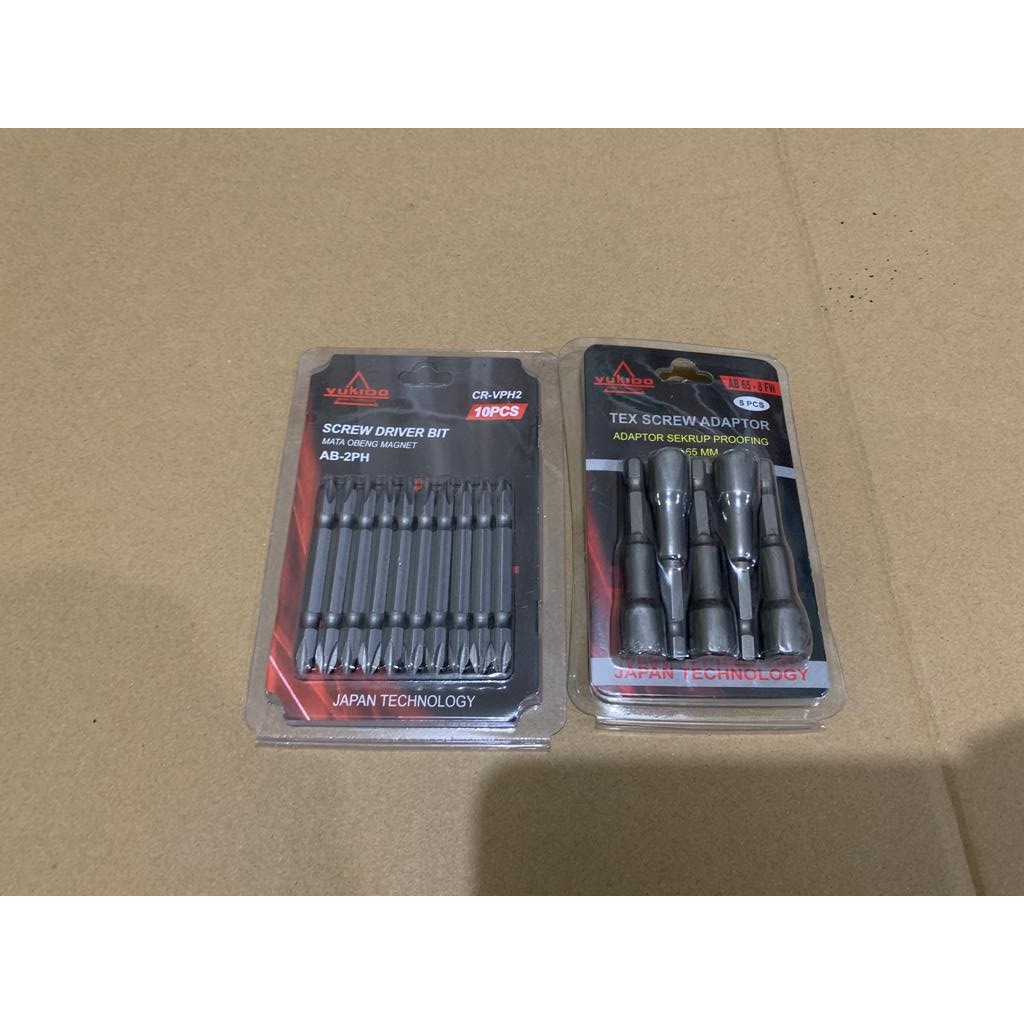 Jual PAKET Mata Baut Rofing 8mm dan Mata Obeng Plus 2PH - YUKIDO Mata Bor Baut Roofing Baja ...