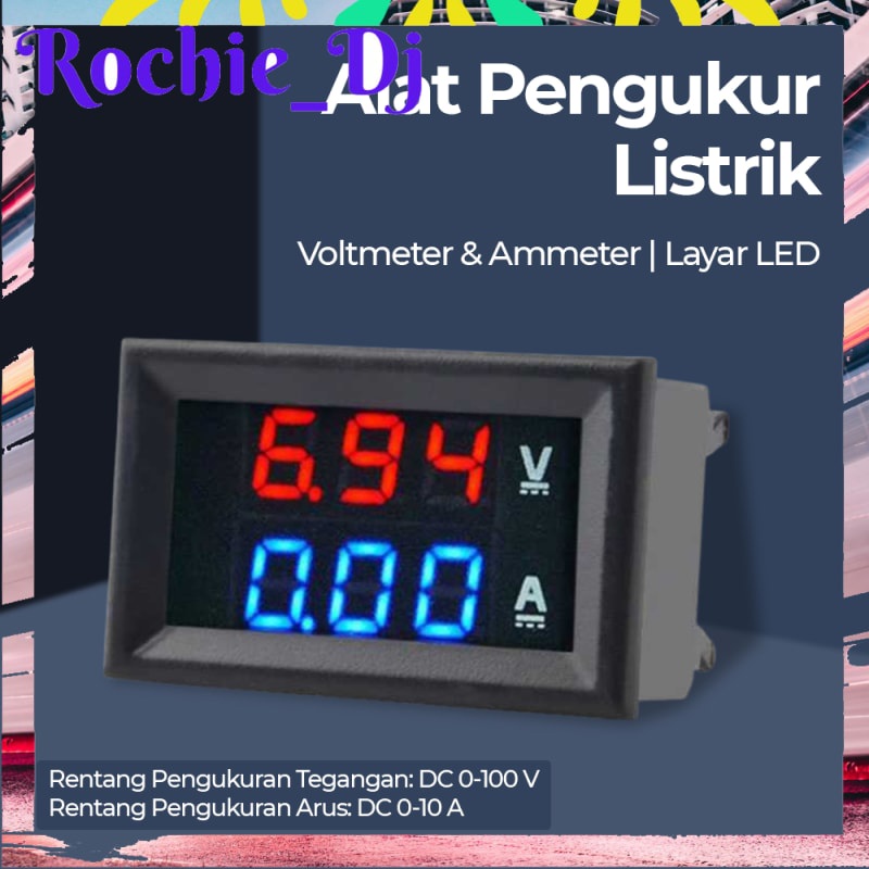 Jual ALAT PENGUKUR LISTRIK VOLTMETER AMMETER LED - GN-0117 | Shopee ...