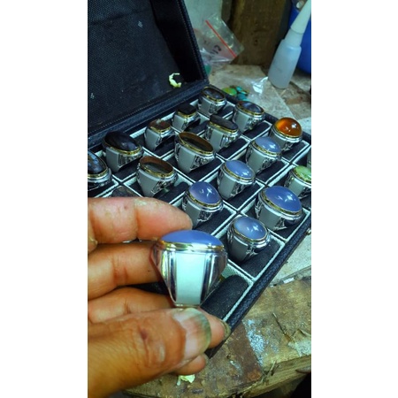 Jual emban ikat ring monel super doff hand made . kosongan tanpa batu ...