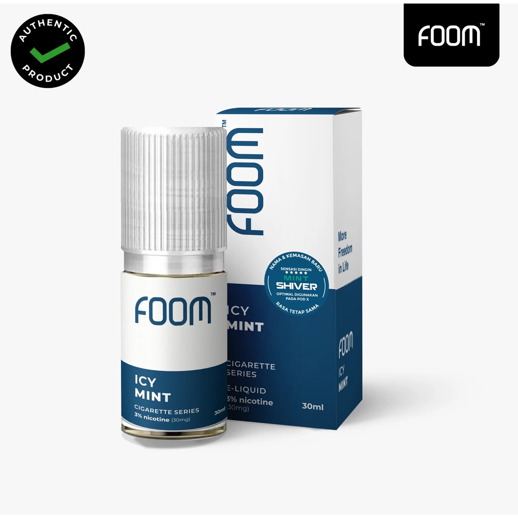 Jual [SALTNIC 30ML 30MG] FOOM ICY MINT MINT SHIVER BY FOOM | Shopee ...
