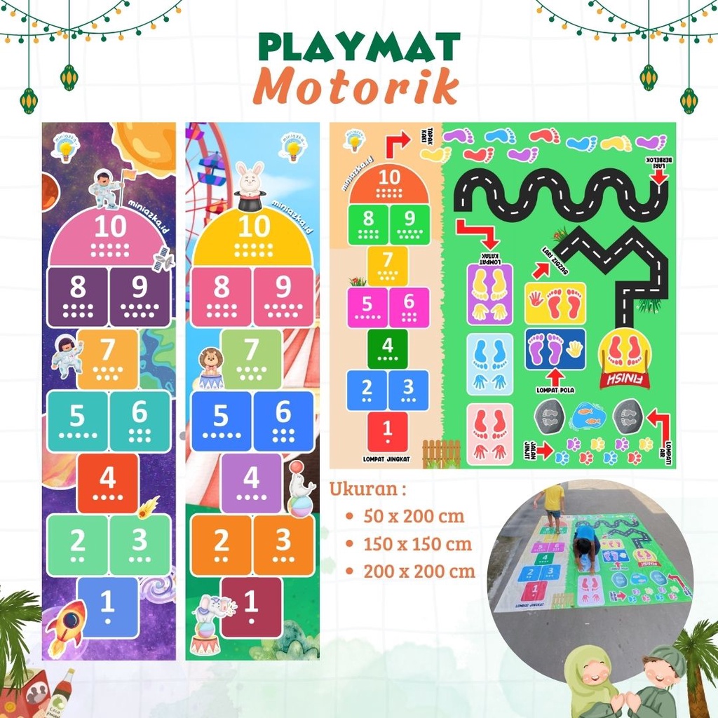 Jual Miniazka - Playmat Motorik / Playmat Lompat Jejak Tangan Kaki ...