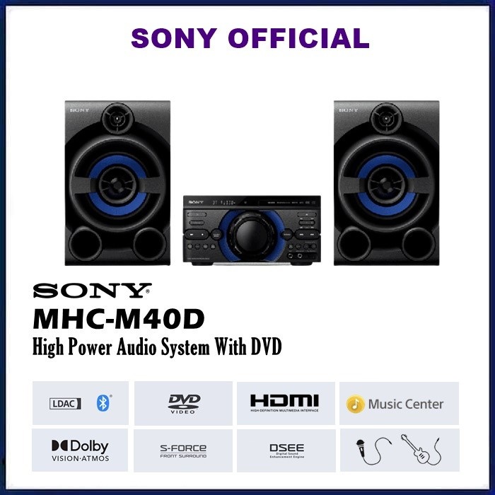 Jual SONY MHC-M40D High Power Audio System with DVD Hi-Fi MHC 40 M40 D ...
