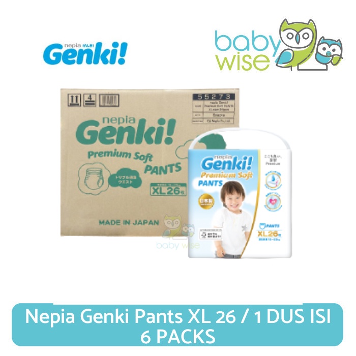 Jual Nepia Genki Pants XL 26 / 1 DUS ISI 6 PACKS | Shopee Indonesia