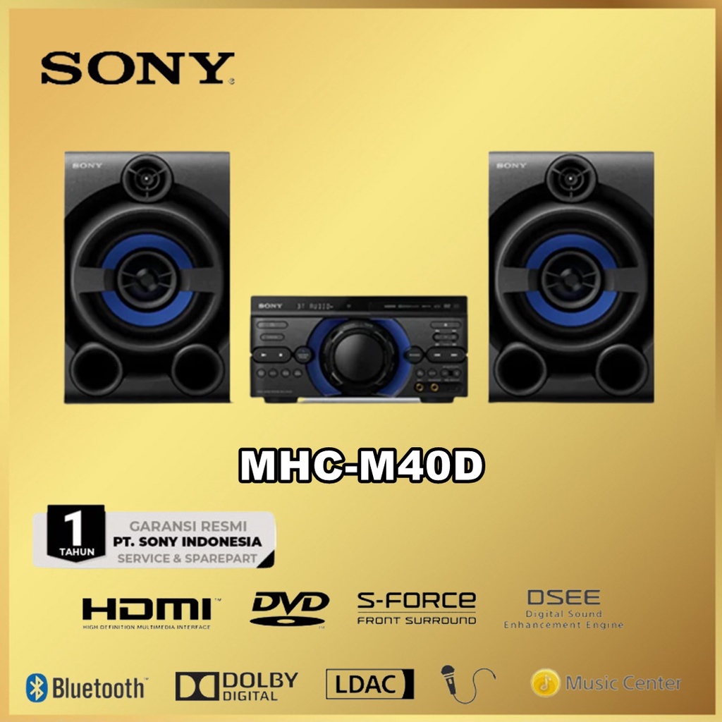 Jual SONY MHC-M40D High Power Audio System with DVD Hi-Fi MHC 40 M40 D ...
