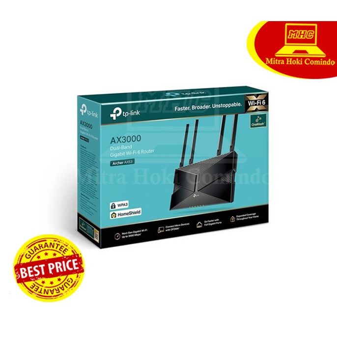 Jual TP-LINK Archer AX53 AX3000 Dual Band Gigabit Wireless WiFi 6 Router | Shopee Indonesia