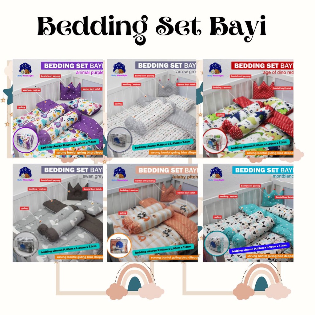 Jual Promo..!! Bedding set bayi/Bed cover bayi set ukuran jumbo 115x95 ...