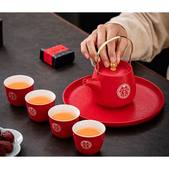 Jual Tea Set For Tea Pai / Wedding / Sangjit- Teko Dan Cangkir Tea Pai ...