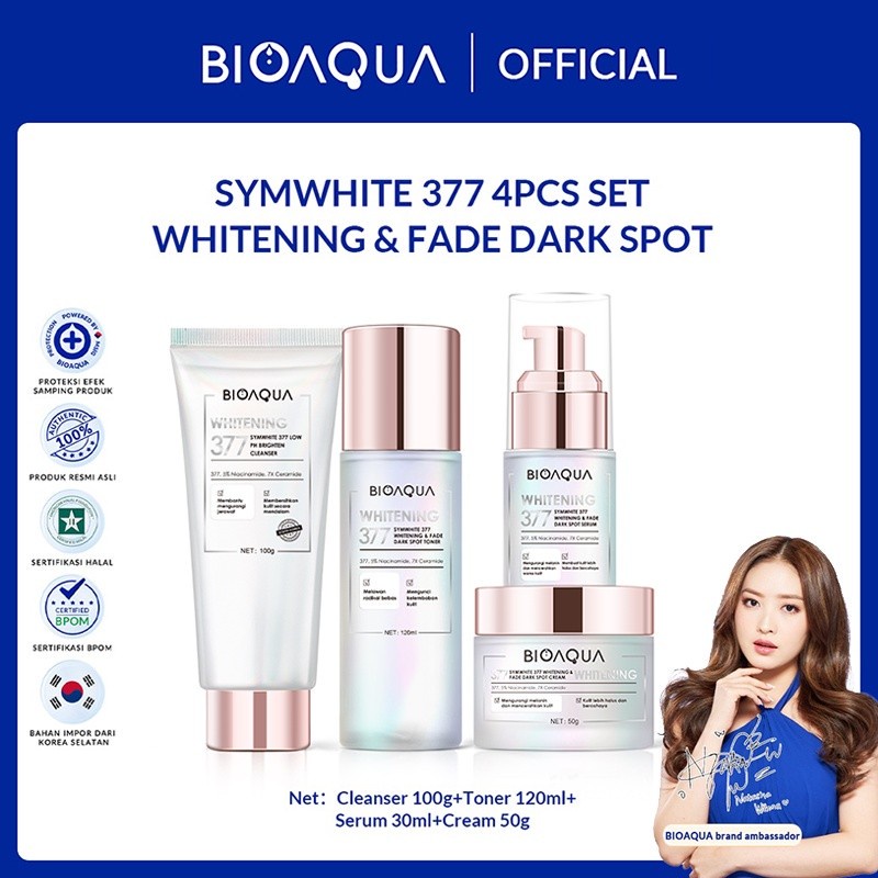 Jual AS BIOAQUA SymWhite 377 Fade Dark Spot Serum / Cleanser / Toner ...