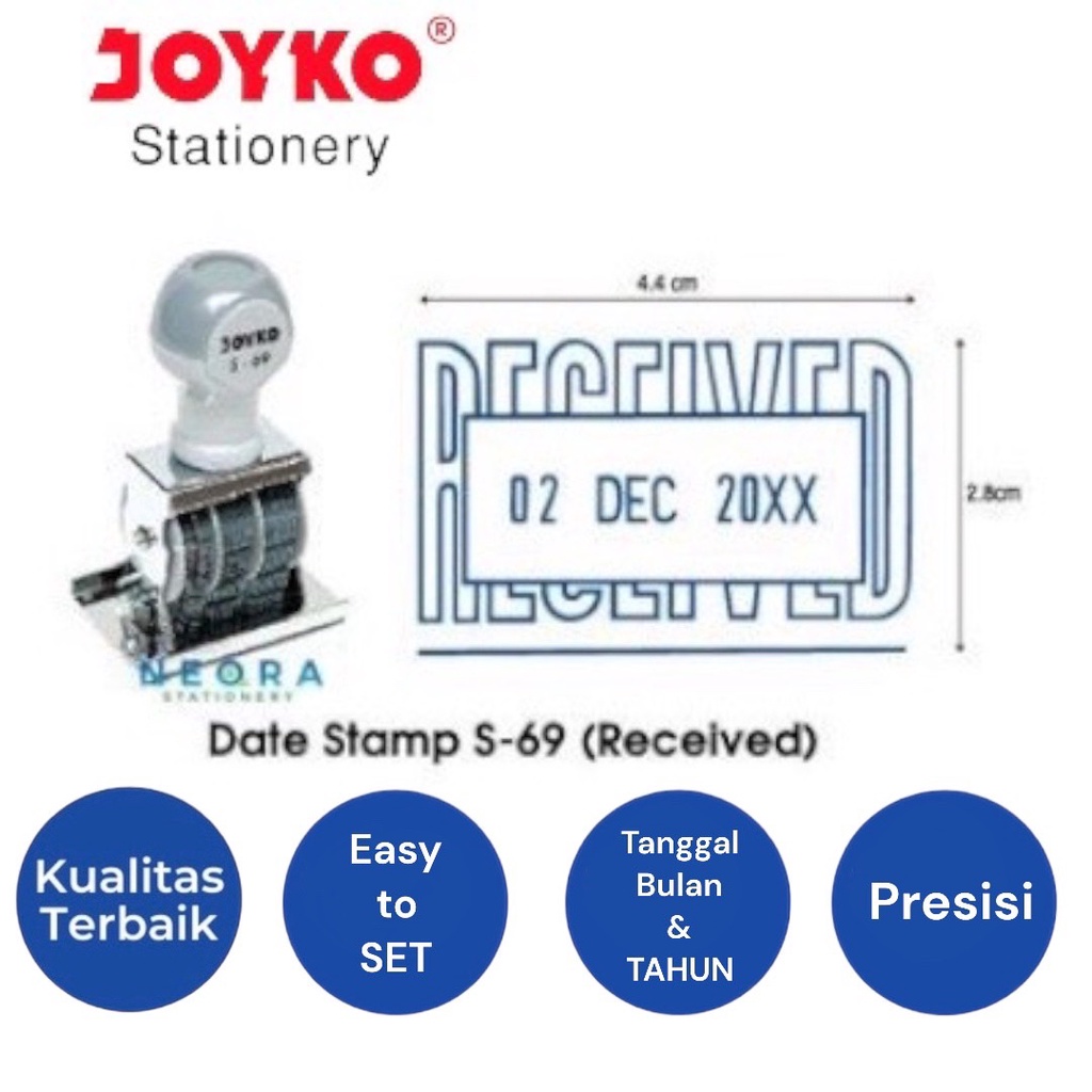 Jual Joyko Date Stamp Stempel Tanggal Received S-69 | Shopee Indonesia
