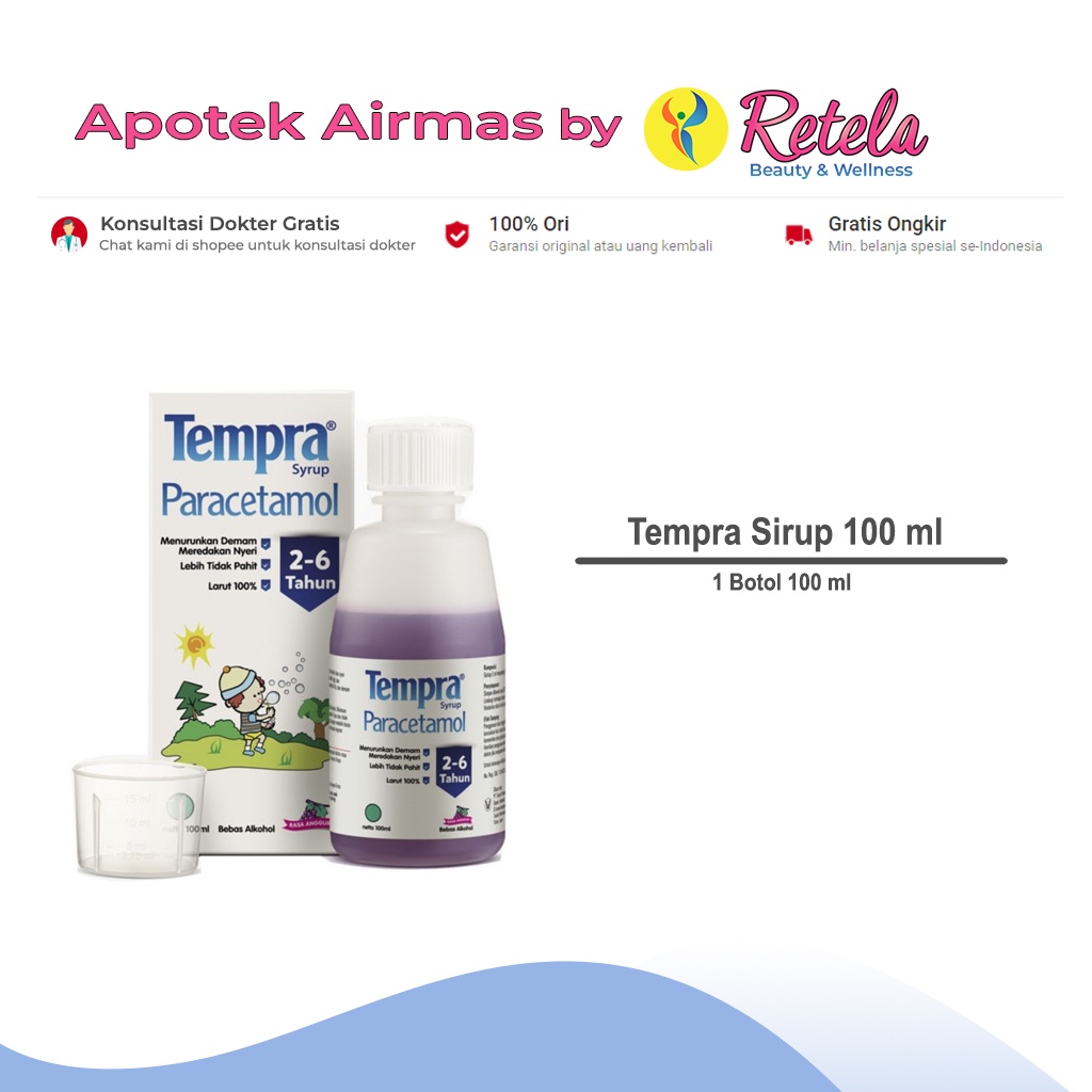 Jual TEMPRA SYRUP 100ML | Shopee Indonesia