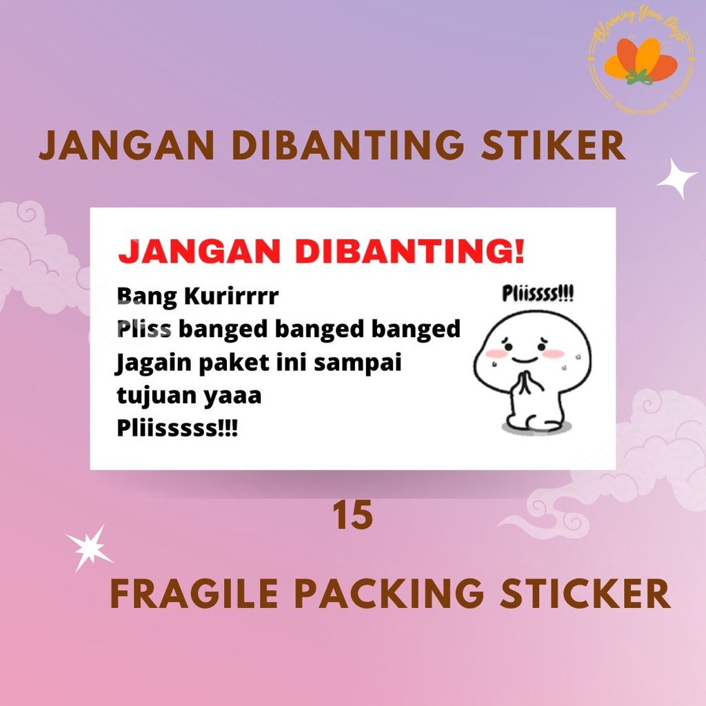 Jual TERGEMASH! stiker jangan dibanting fragile sticker lucu aesthetic ...