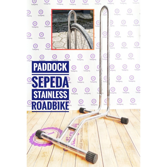Jual PDL05s Stainless Paddock Sepeda Road Bike Stand Pedok L RB ...