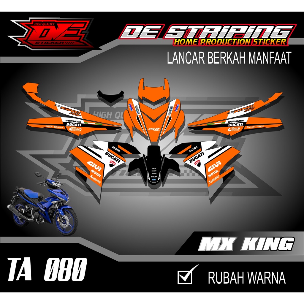 Jual Striping Stiker Motor Mx King Fullbody Motif Balab TA080 | Shopee ...