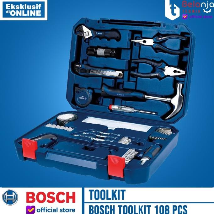 Jual BOSCH Toolkit 108 Pcs Mixed Set 108pcs (108 Multifunction Tool Kit ...