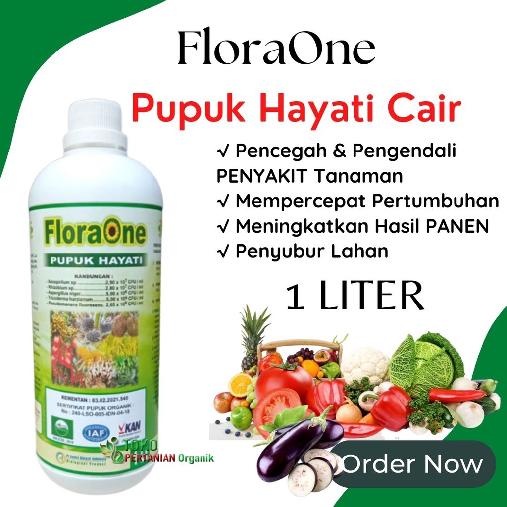 Jual Pupuk FLoraOne, pupuk hayati cair, Pupuk Tricoderma Harzianum | Shopee Indonesia