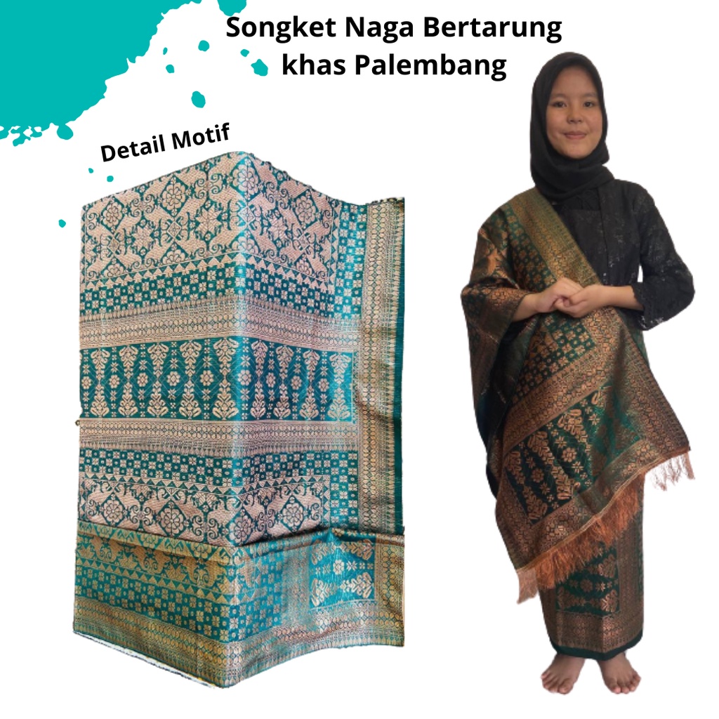 Jual Tina Songket - Songket Naga Bertarung Khas Palembang Berbagai ...