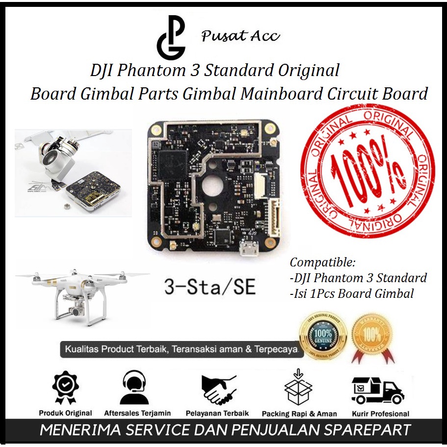 Jual DJI Phantom 3 Standard Board Gimbal Original for Phantom 3 ...