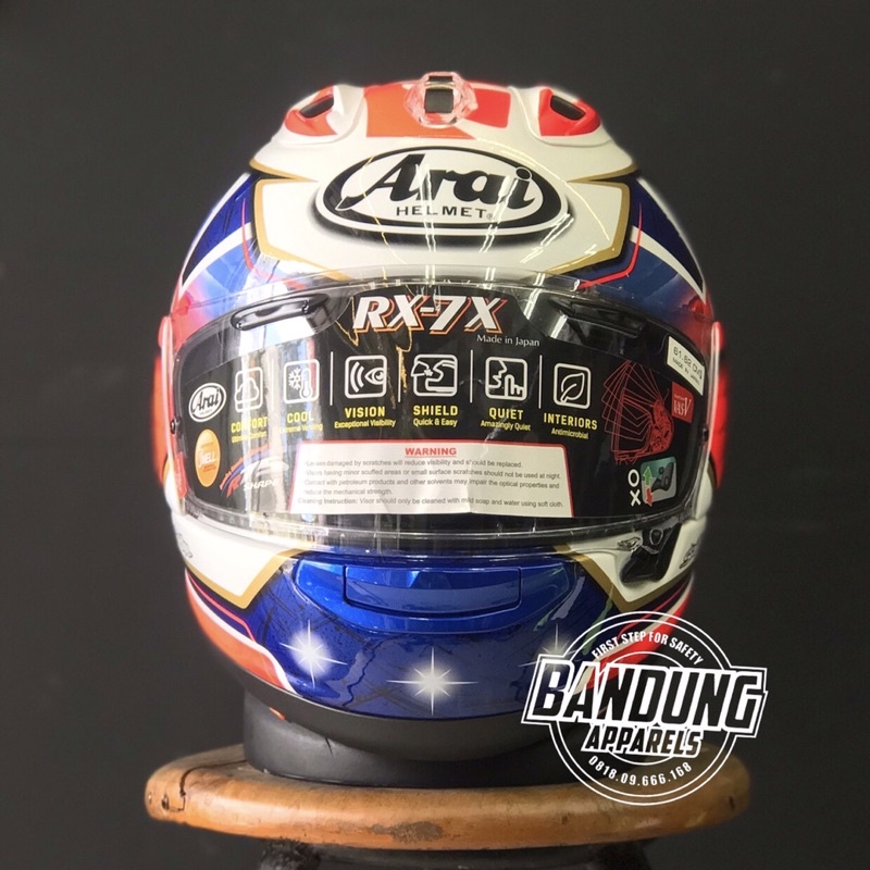 Jual Arai RX7X Pedrosa Samurai Spirit Blue Made In Japan RX-7X Full ...