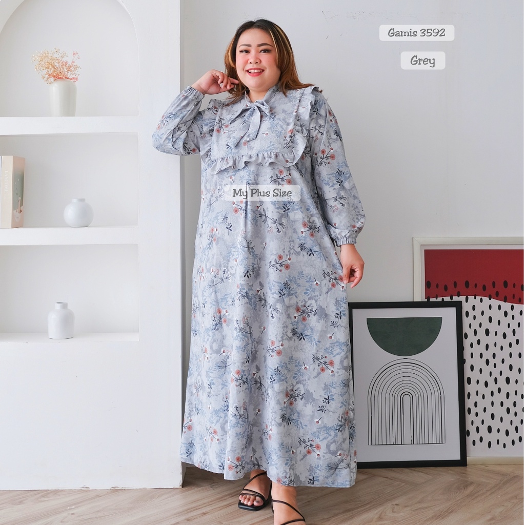 Jual Gamis Bunga Wanita Jumbo 3592, Ld 130 & 145 cm | Shopee Indonesia