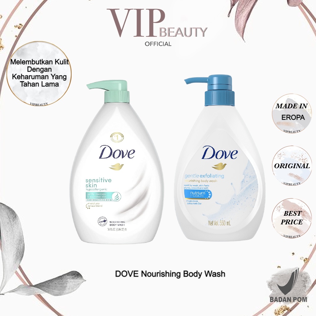 Jual DOVE Nourishing Body Wash | Sensitive Skin | Gentle Exfoliating ...