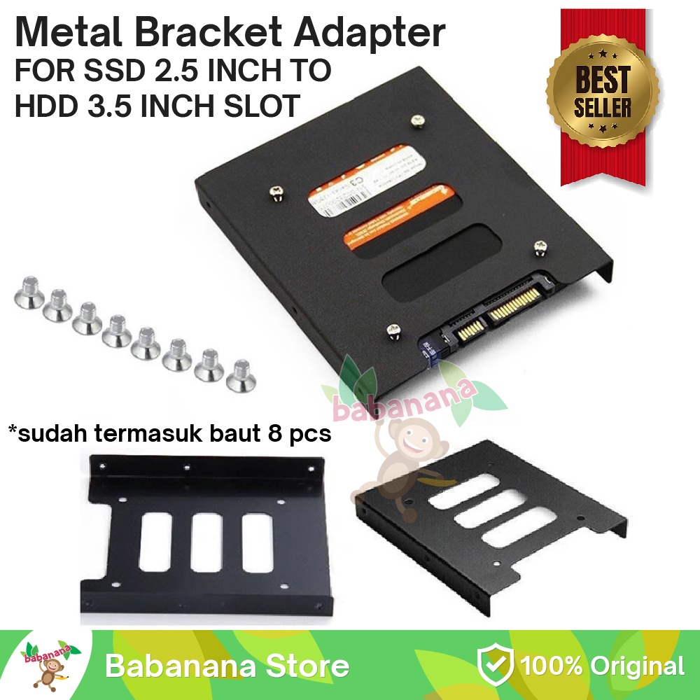 Jual Ssd Hdd bracket 3.5 inch to 2.5 inch adaptor hardisk internal ...