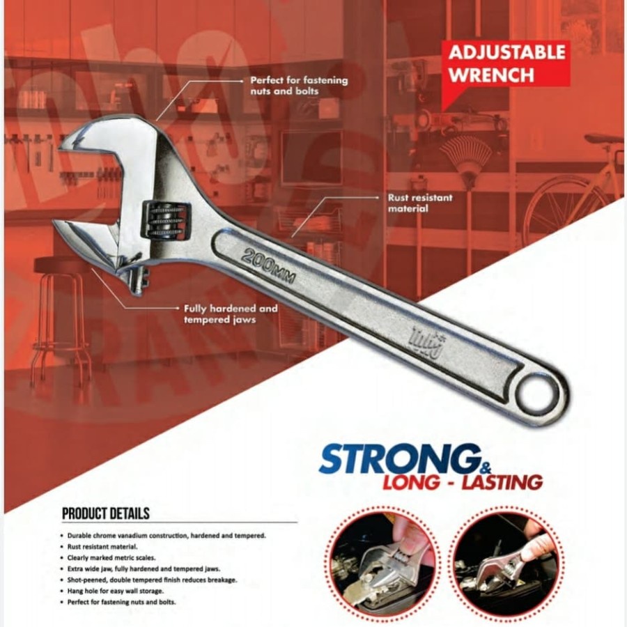 Jual Kunci Inggris Premium 8 inch TOHO | Adjustable Wrench ORIGINAL ...