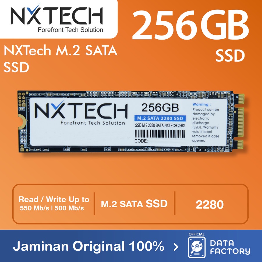 Jual SSD M.2 SATA / M2SATA / M2 SATA 256GB NXTECH 2280 / 256 GB SSD ...