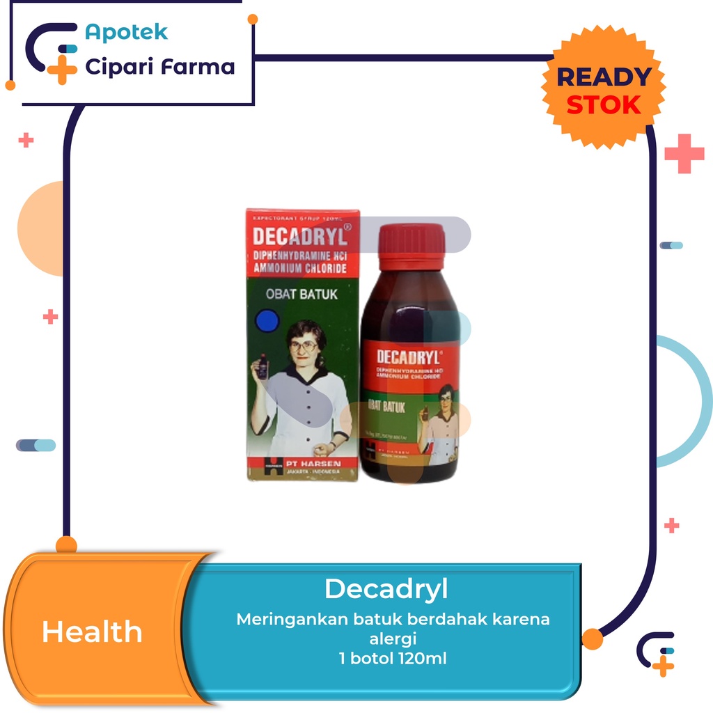 Jual Decadryl Expectorant Sirup Obat Batuk Berdahak Karena Alergi isi ...