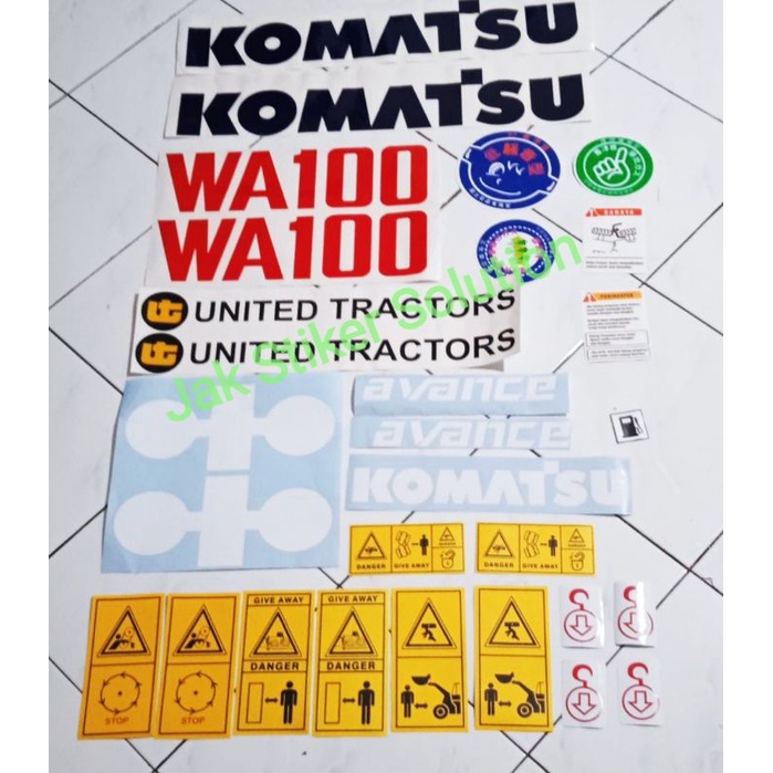 Jual Stiker Komatsu WA100-1 Sticker Wheel Loader | Shopee Indonesia